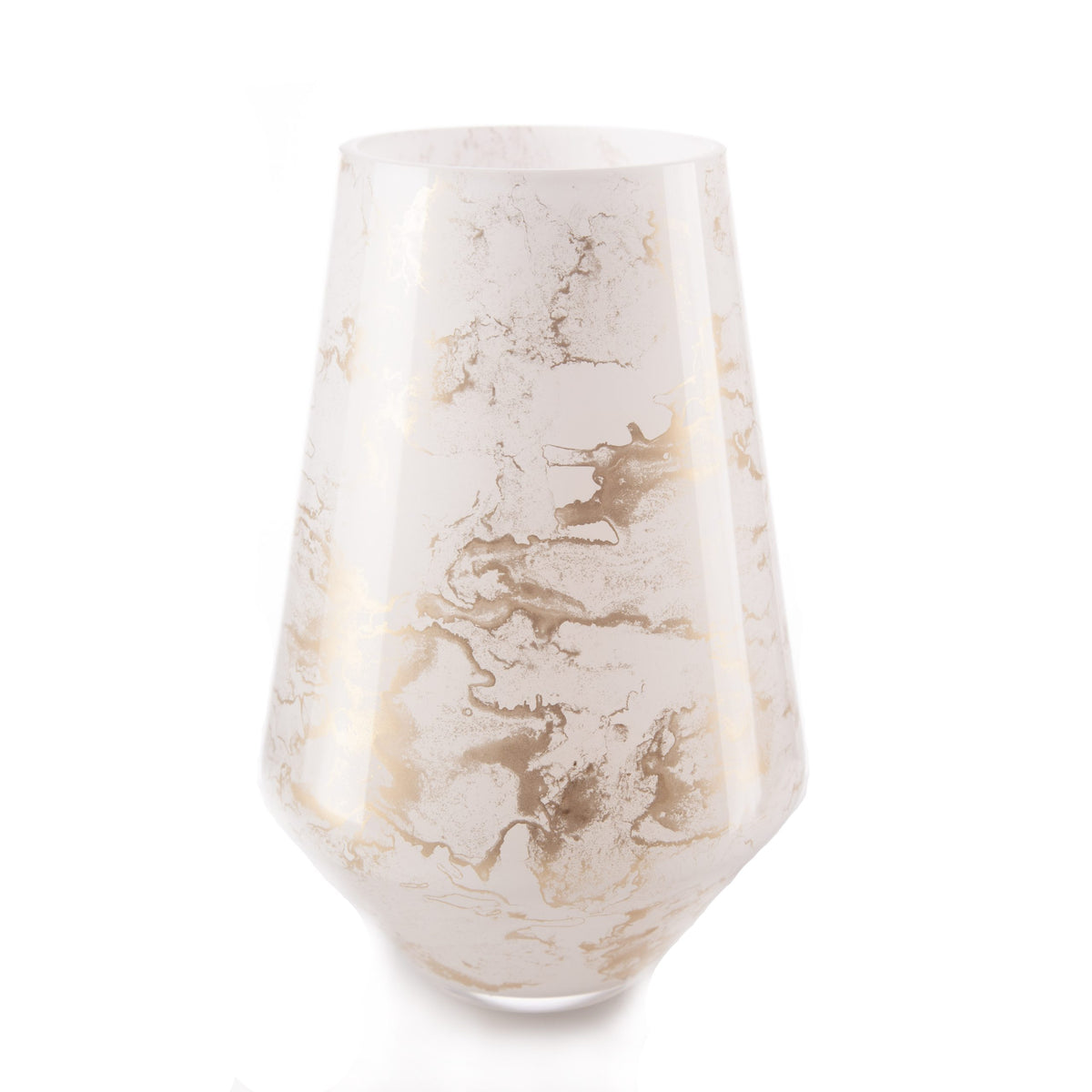 Angular Vase in Gold Marble – Azzoro Living