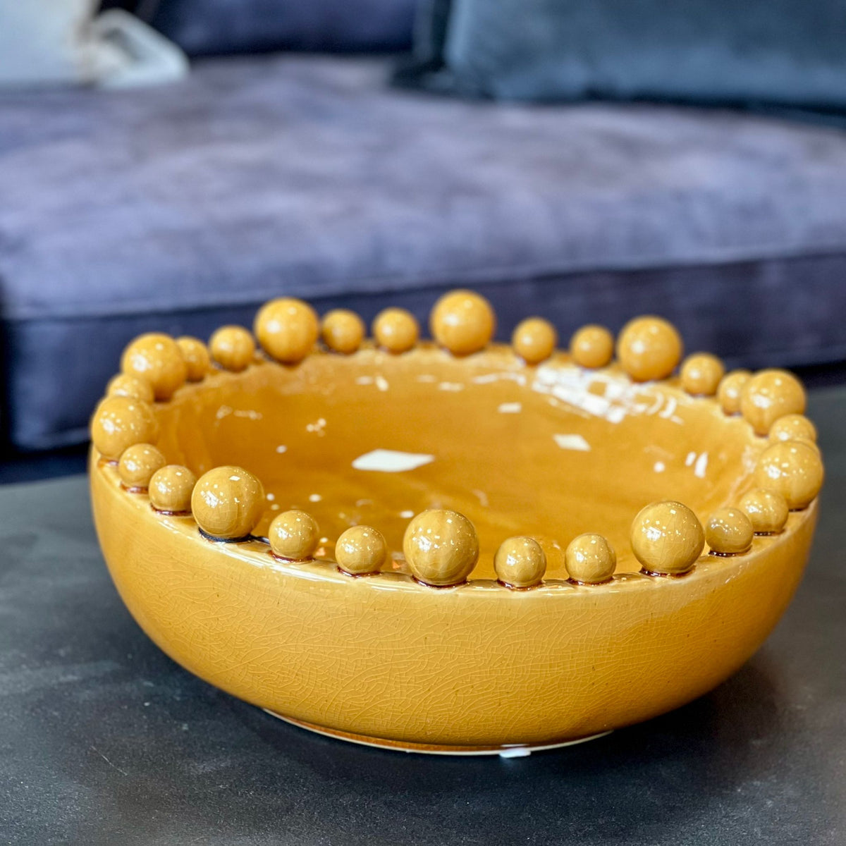 Tuscany Bobble Bowl in Mustard – Azzoro Living